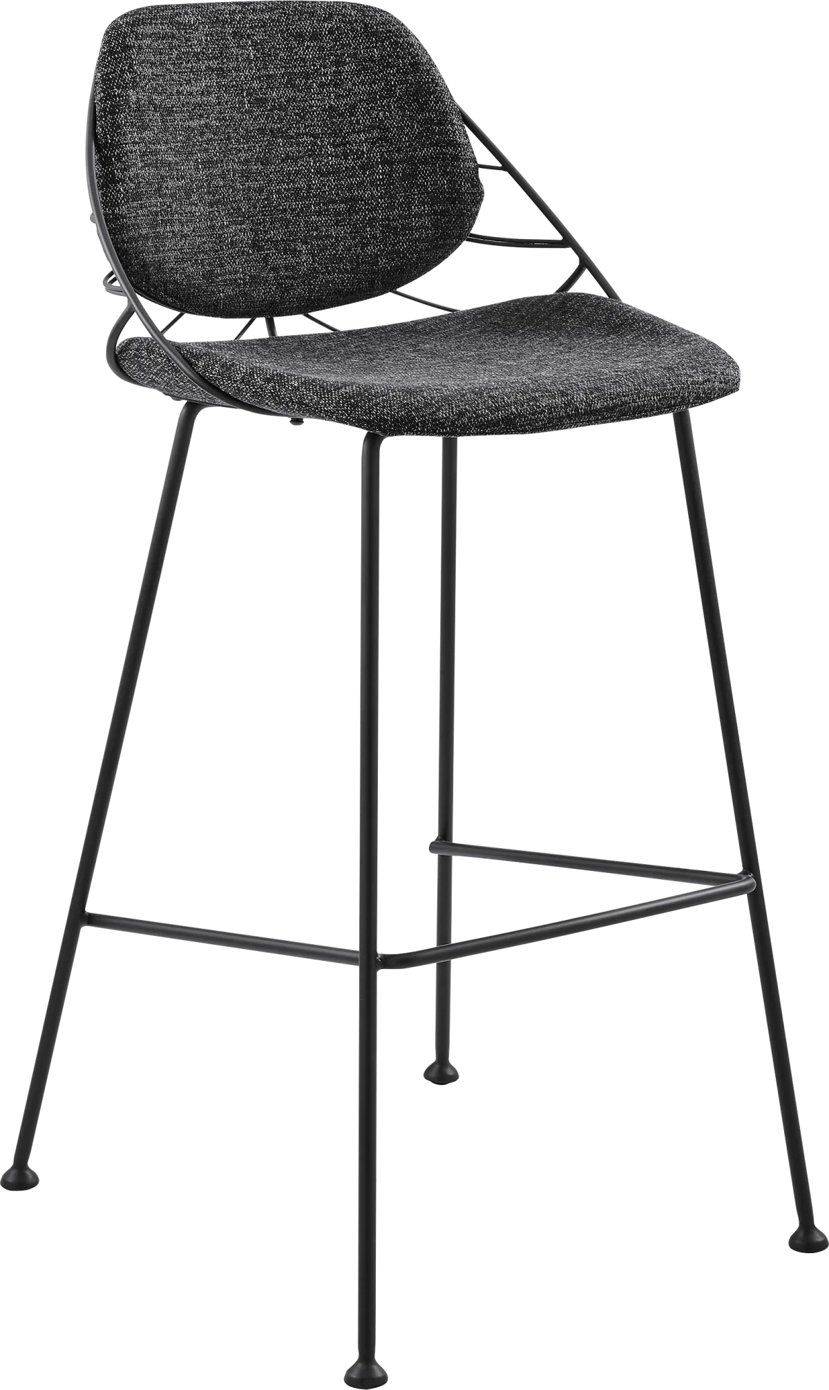 Sheffer Black Nylon,Polyester Fabric Barstool | Rooms to Go