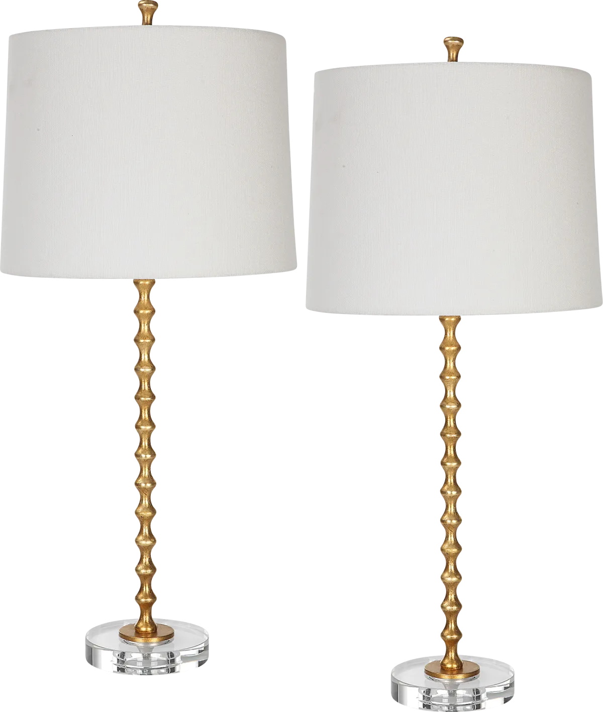 Velarde Way 2 Pc Gold Yellow Set Of Lamps | Rooms to Go