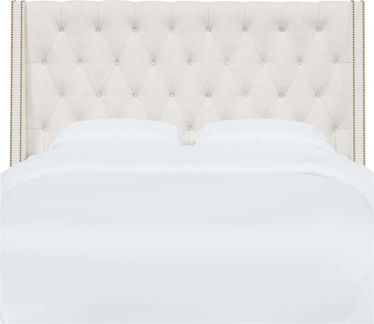 Aidyl White Linen,Polyester Fabric Queen Headboard | Rooms to Go