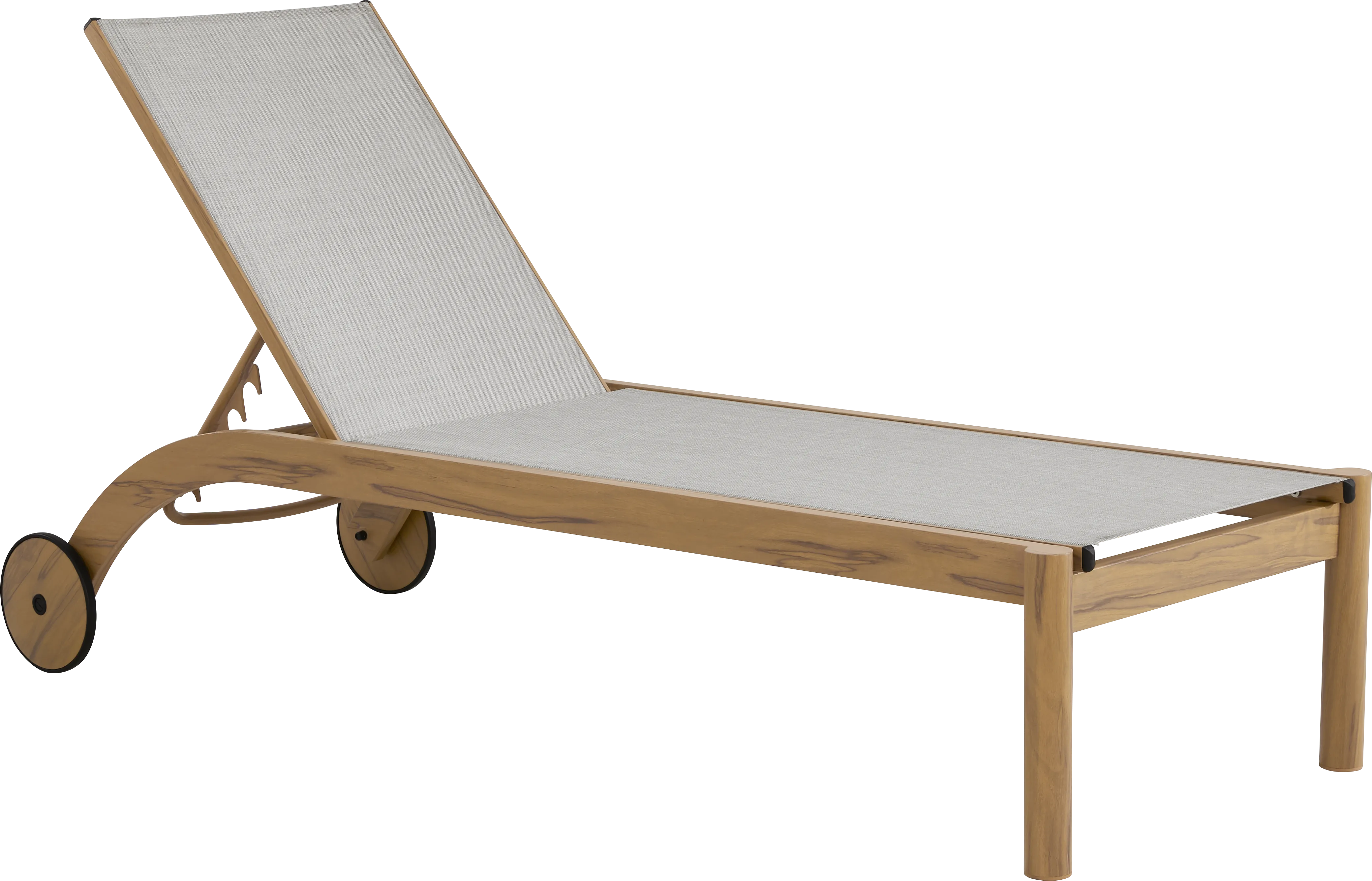 Logen Natural Light Wood Aluminum Outdoor Chaise | Rooms to Go