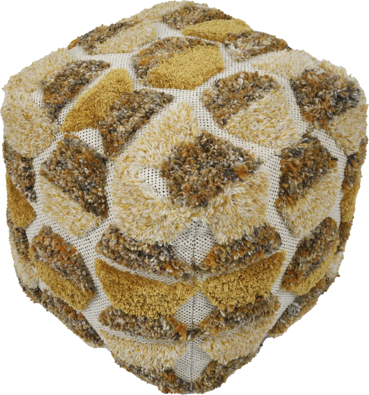 Gatchell Gold Yellow Cotton,Polyester,Rayon,Wool Fabric Ottoman | Rooms ...