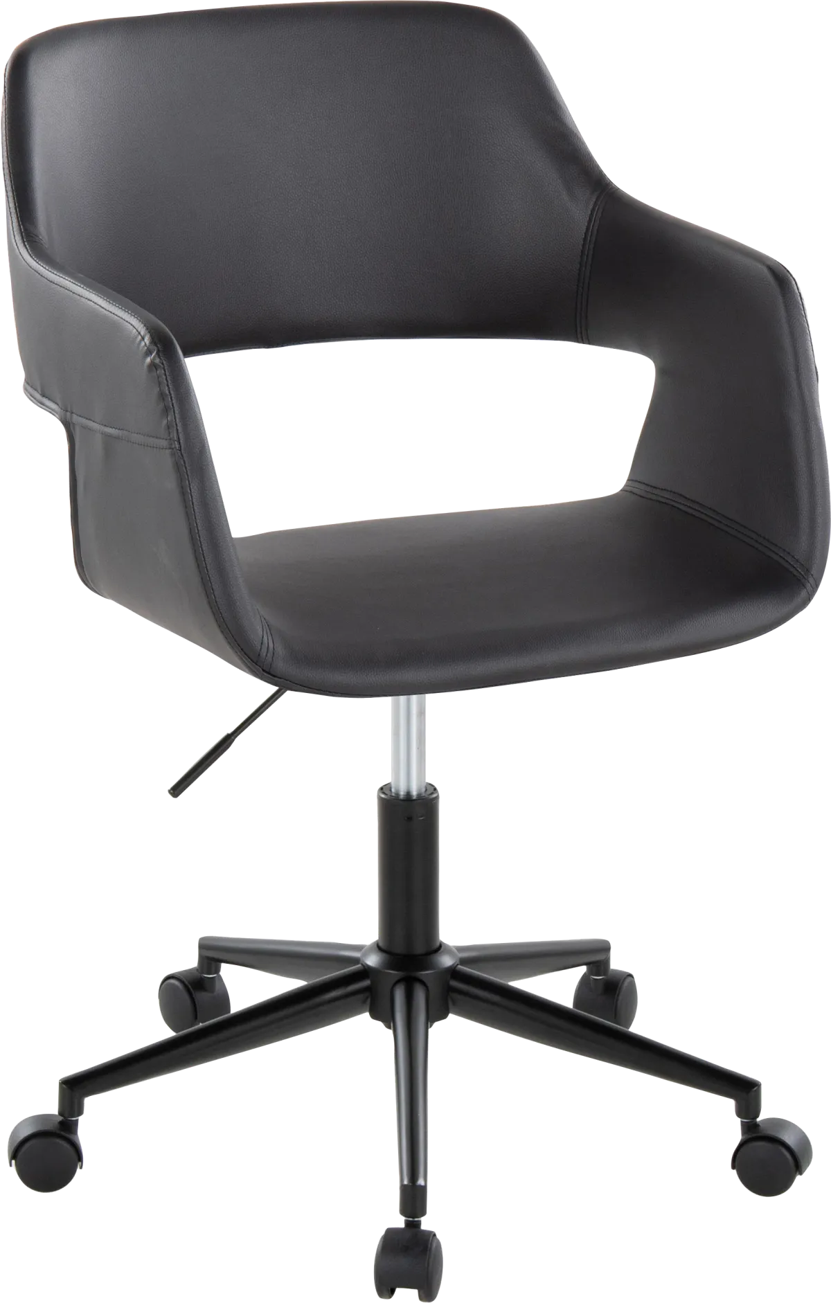 Triece Stainless Steel Metal Black Polyester Fabric Desk Chair | Rooms ...