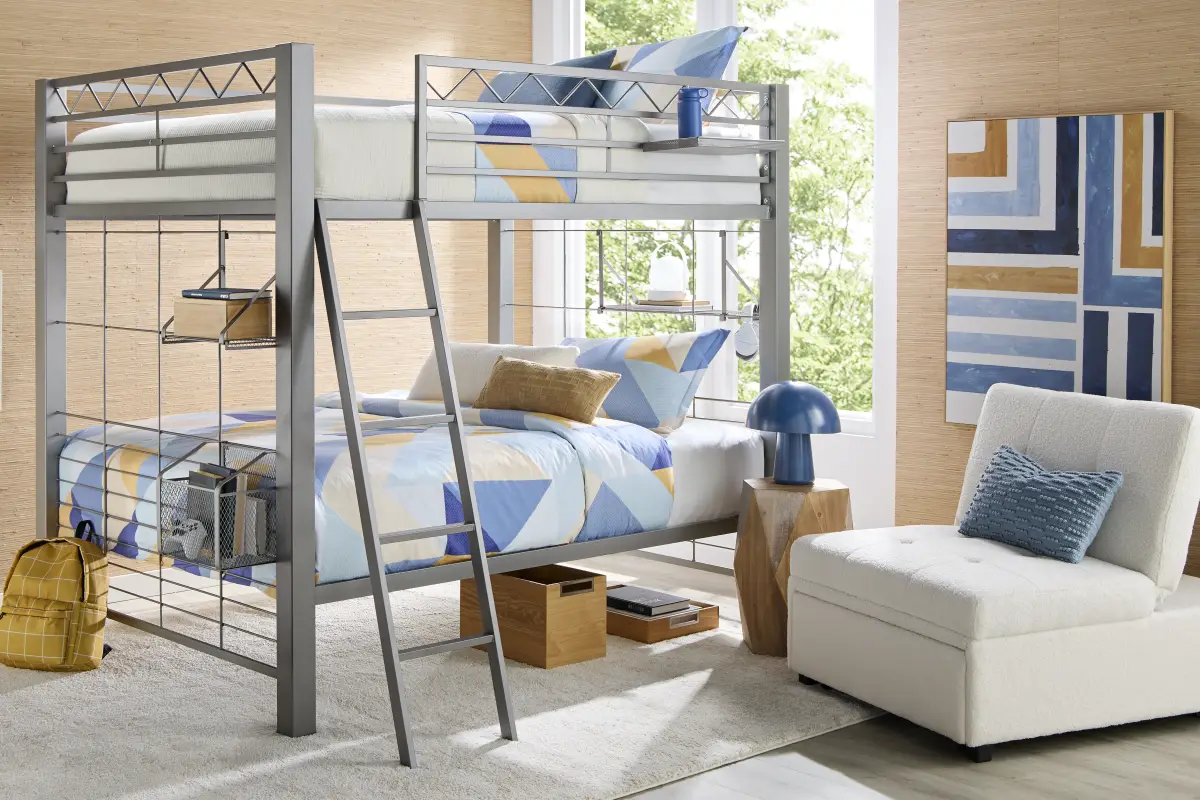 Build-A-Bunk Gray Full/Full Bunk Bed | Rooms to Go
