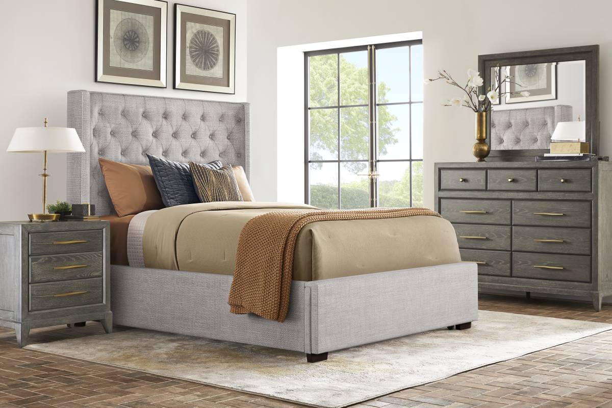 Harlow Hill Light Gray 3 Pc Queen Storage Bed | Rooms to Go