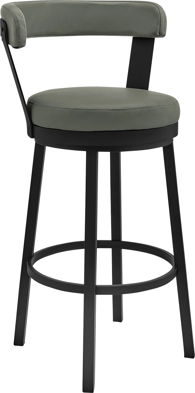 Zinat Black Black,Colors Gray Polyurethane Fabric Swivel Barstool ...