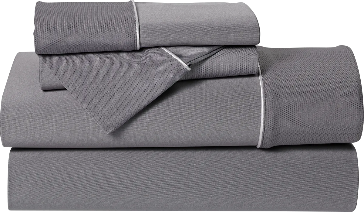Bedgear Dri-Tec Sheets 4 Pc Gray Queen Sheet Sets | Rooms to Go