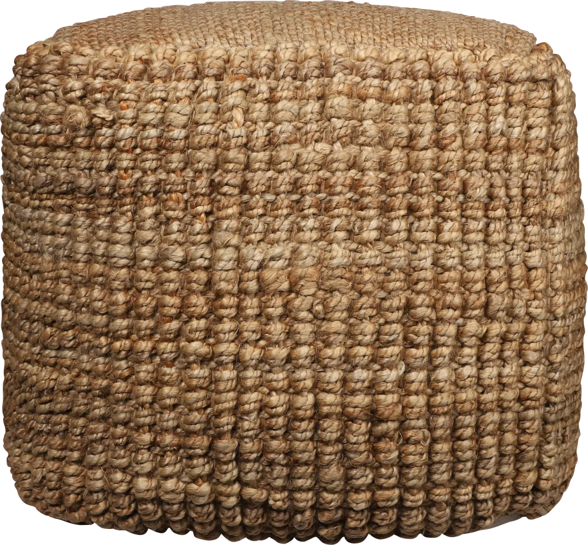 Eladen Tan Beige,Brown Cotton,Jute Fabric Poufs | Rooms to Go