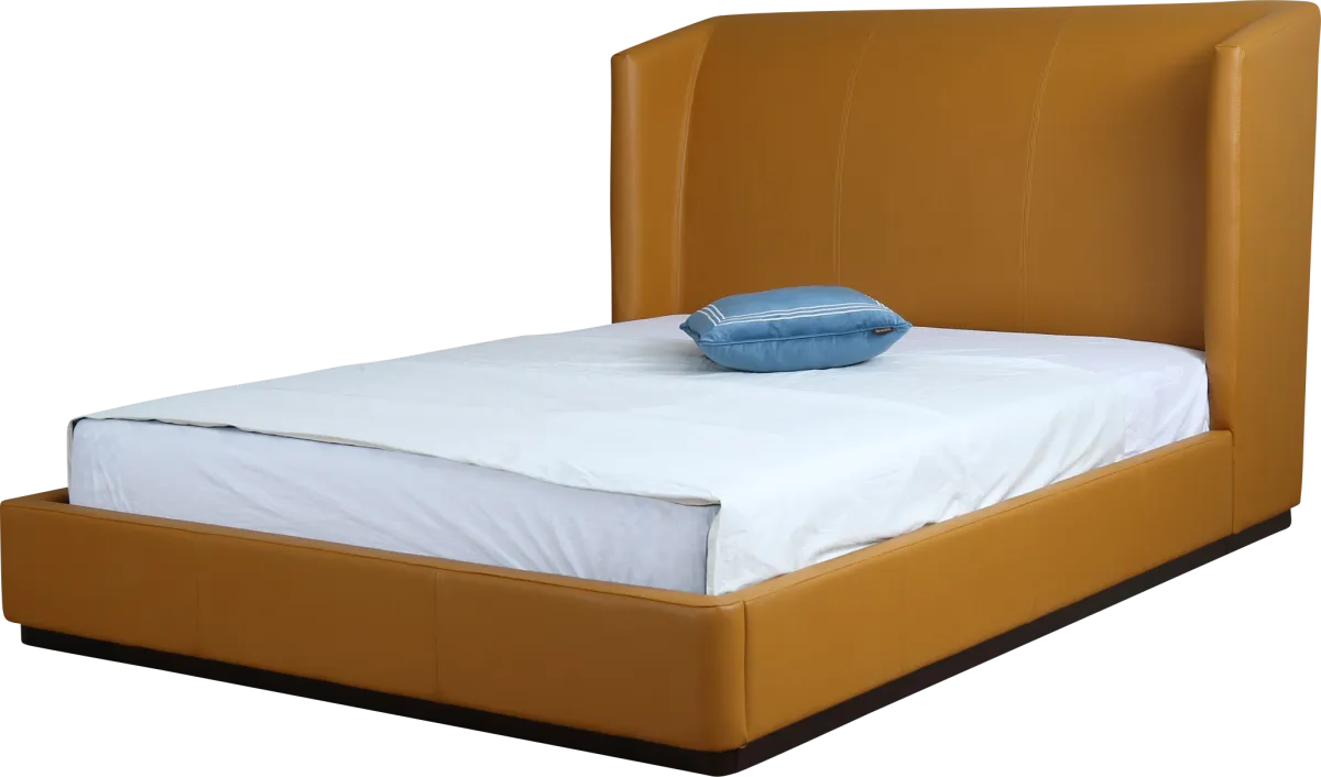 Nyland Brown Polyurethane Fabric Queen Bed | Rooms to Go