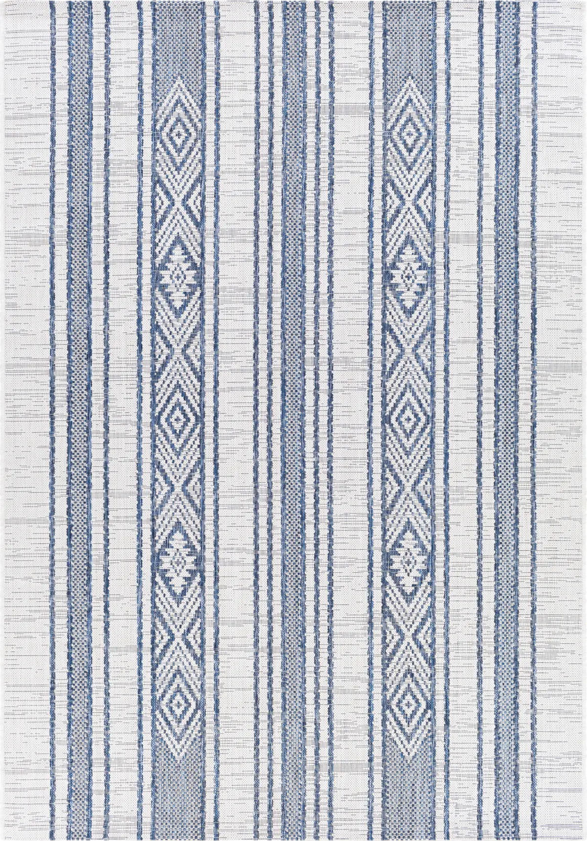 Perris Dark Blue Polypropylene Fabric Outdoor Rug | Rooms to Go