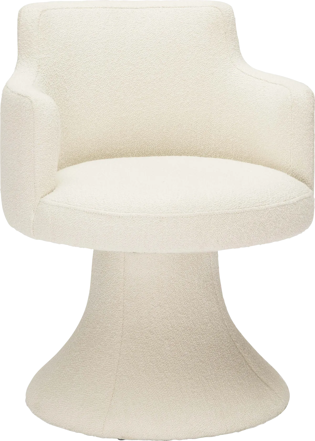 Engberg Cream Beige Polyester Fabric Swivel Arm Chair | Rooms to Go
