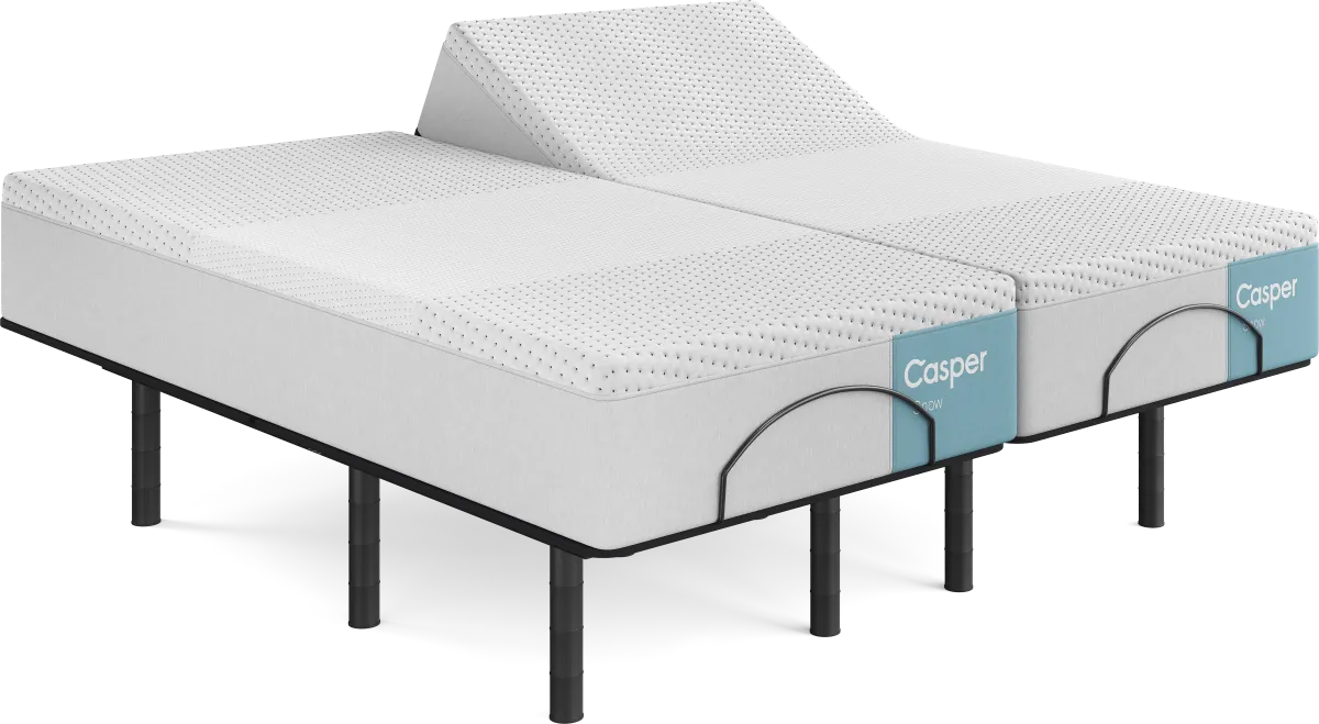 Casper Snow 2.0 Split King Adjustable Mattress Set | Rooms to Go