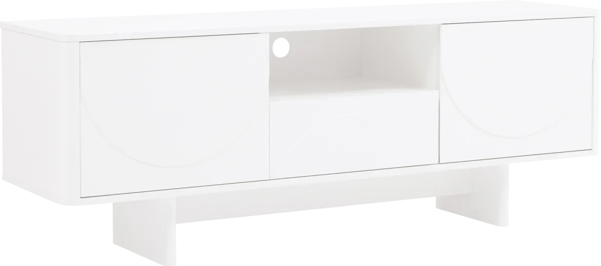 Ammons White Colors,White 59.5" Console | Rooms to Go