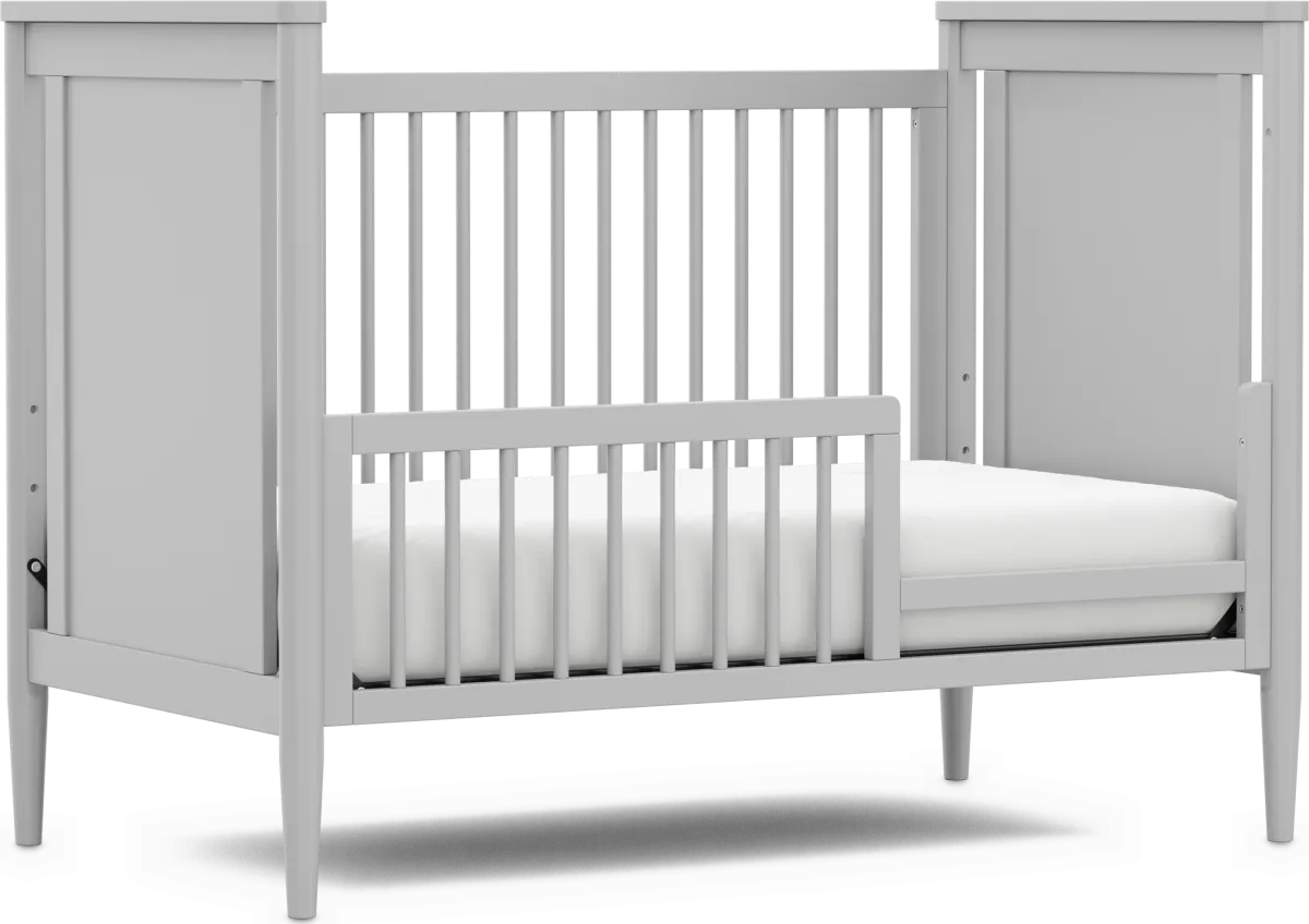 Modern Colors 3 Pc Light Gray Bedroom Set With Crib, Changing Table ...