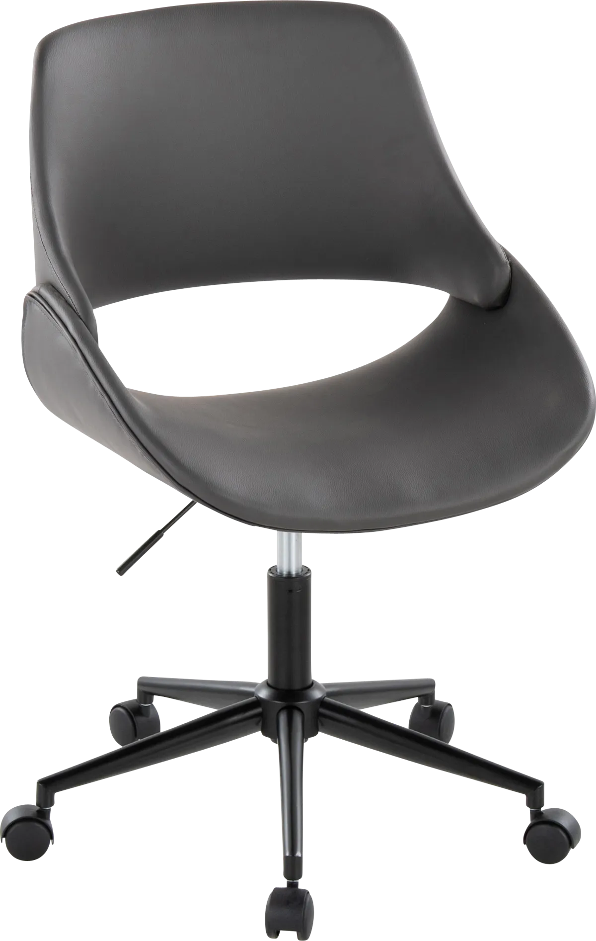 Halma I Black Black,Colors Faux Leather Fabric Desk Chair | Rooms to Go