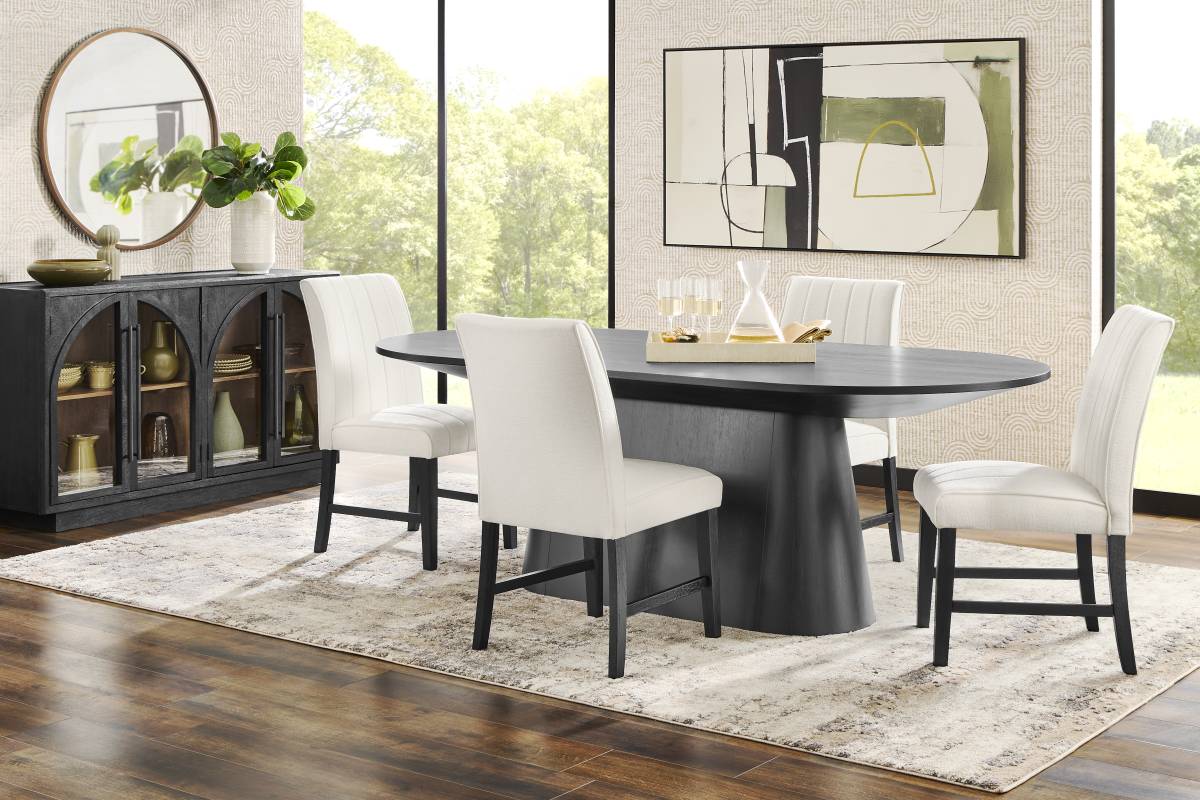 Kendall 2 Pc Black Black,Colors Oval Dining Table | Rooms to Go