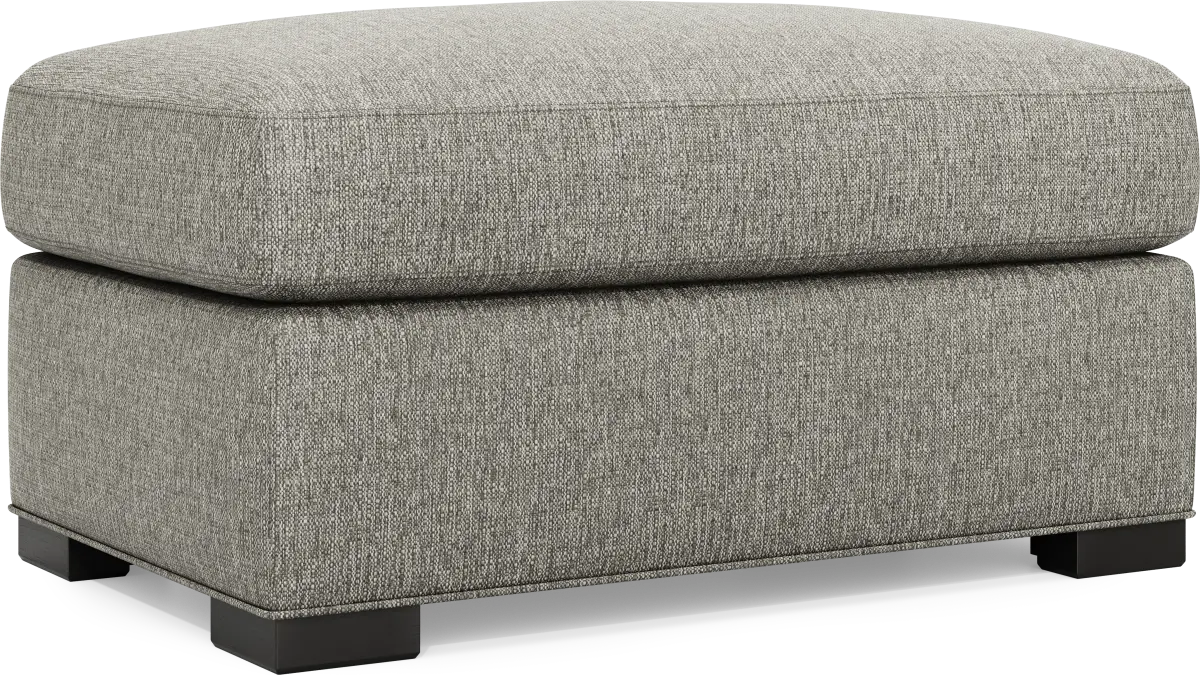 Cindy Crawford Harmonie Gray Textured Ottoman | Rooms to Go