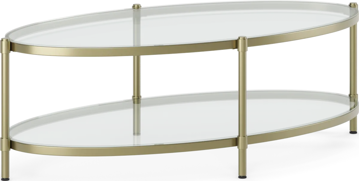 Alva Gold Colors,Metal Glass,Metal Cocktail Table | Rooms to Go