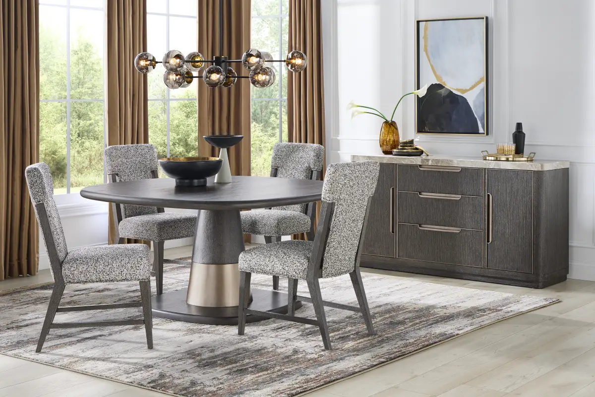 Drew & Jonathan Preston Heights 5 Pc Dark Gray Dining Room Set With ...