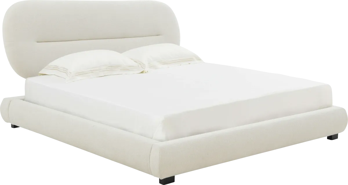 Agatha Off-White Beige,White King Bed | Rooms to Go