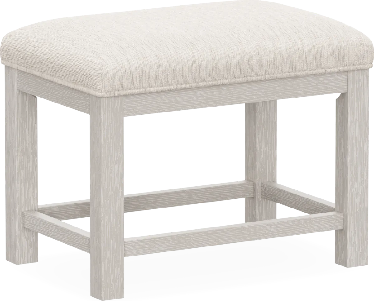 Royal Park Ivory Light Wood,White Sofa Table Stool | Rooms to Go