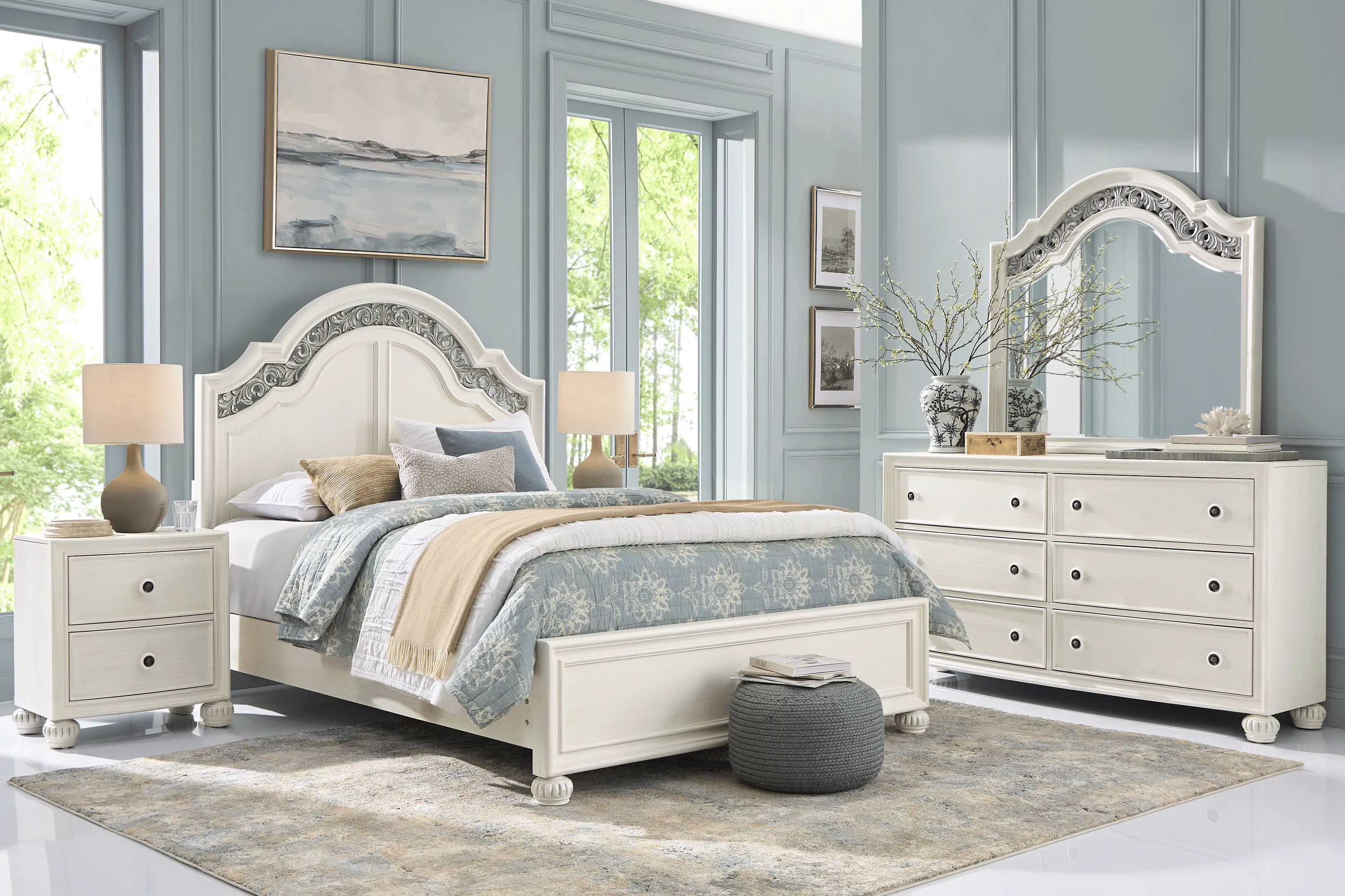 Augustine White Colors,White 3 Pc Queen Bed | Rooms to Go