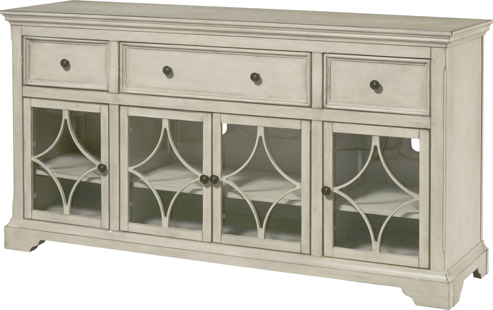 Bessinger Cream Colors,Light Wood,White Console | Rooms to Go