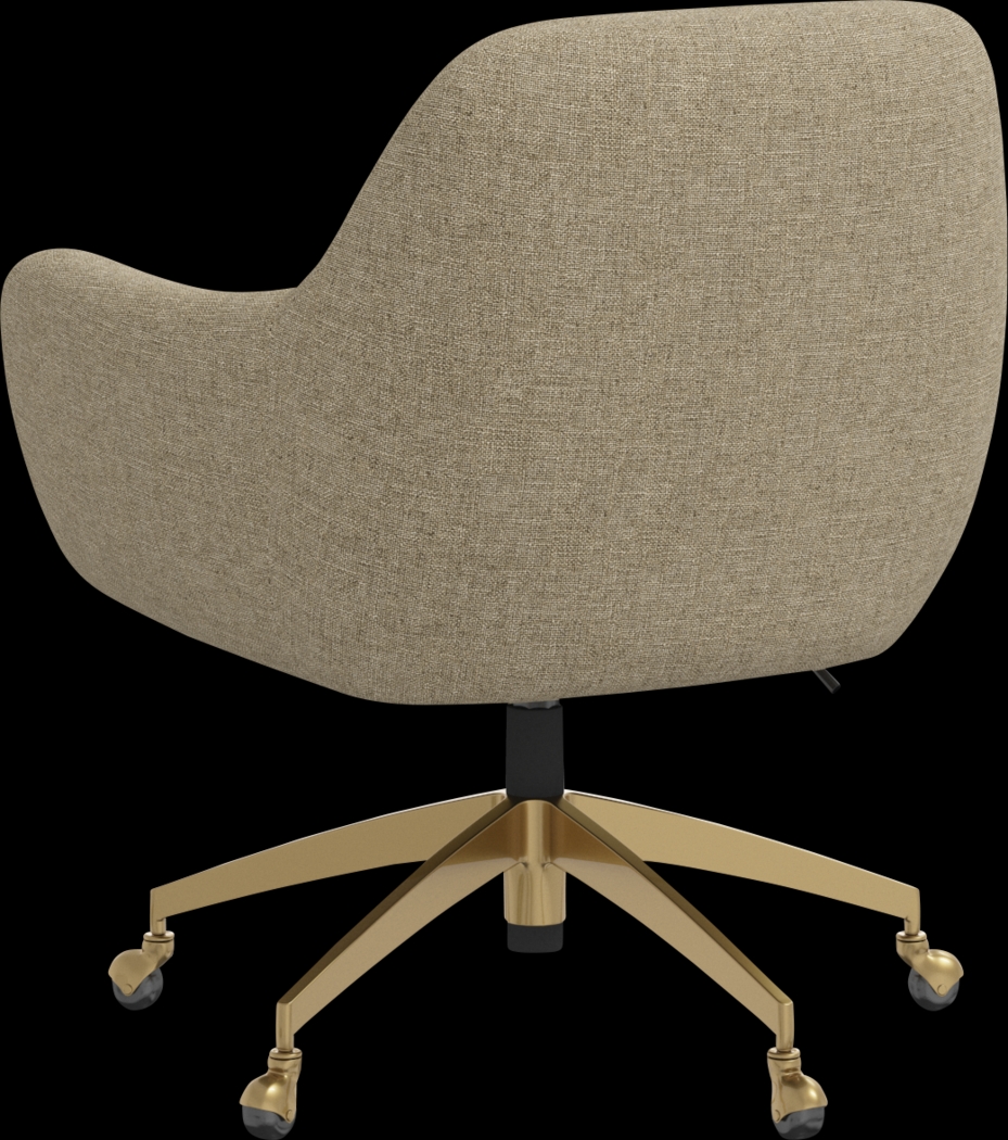 Bulwer Beige Linen,Polyester Fabric Desk Chair | Rooms to Go