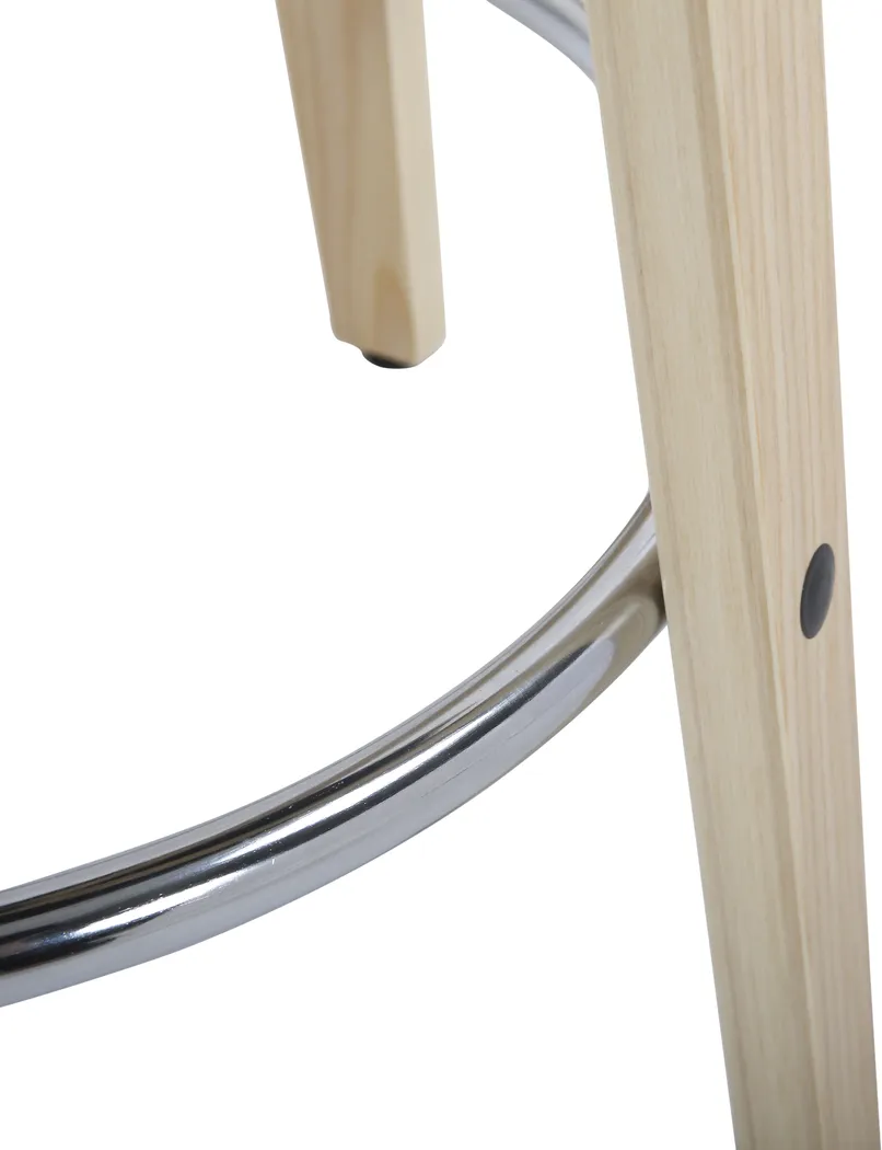Cardeza Natural Light Wood Cream Beige Swivel Barstool | Rooms to Go