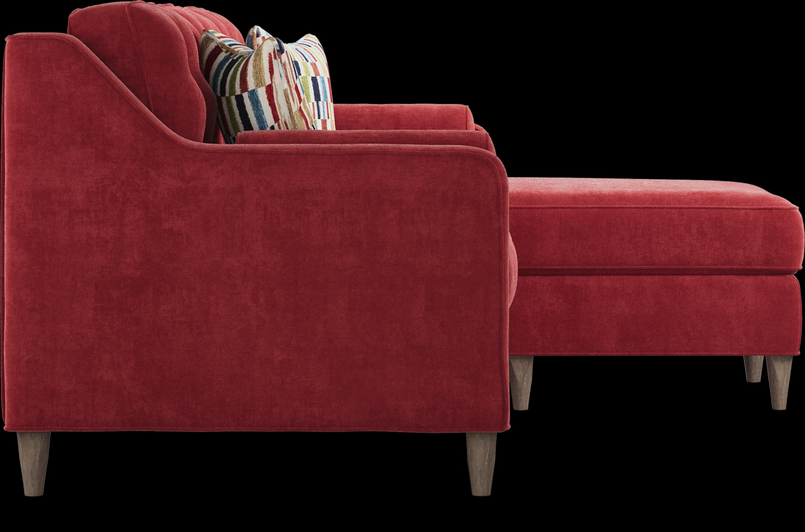 Cindy Crawford Hanover Ruby Red Chenille Fabric Premium Sleeper Chaise ...