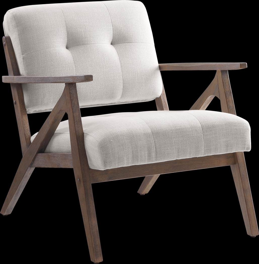 Eliona I Cream Beige Polyester Fabric Accent Chair | Rooms to Go