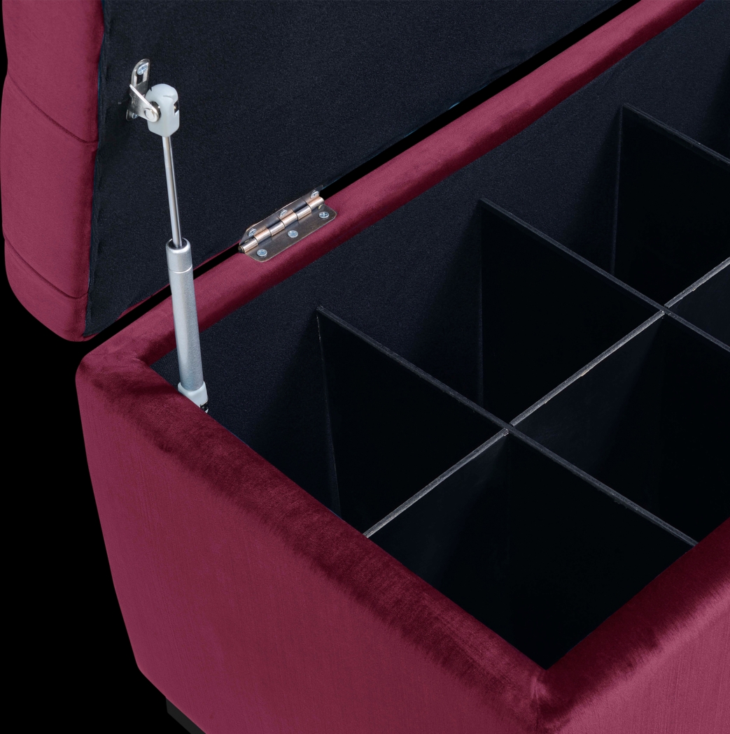 Furtson Red Storage Bench | Rooms to Go