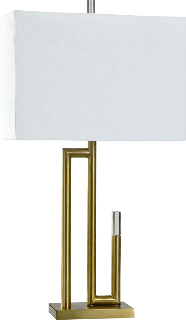 Idelle Brass Yellow Metal Table Lamp | Rooms to Go
