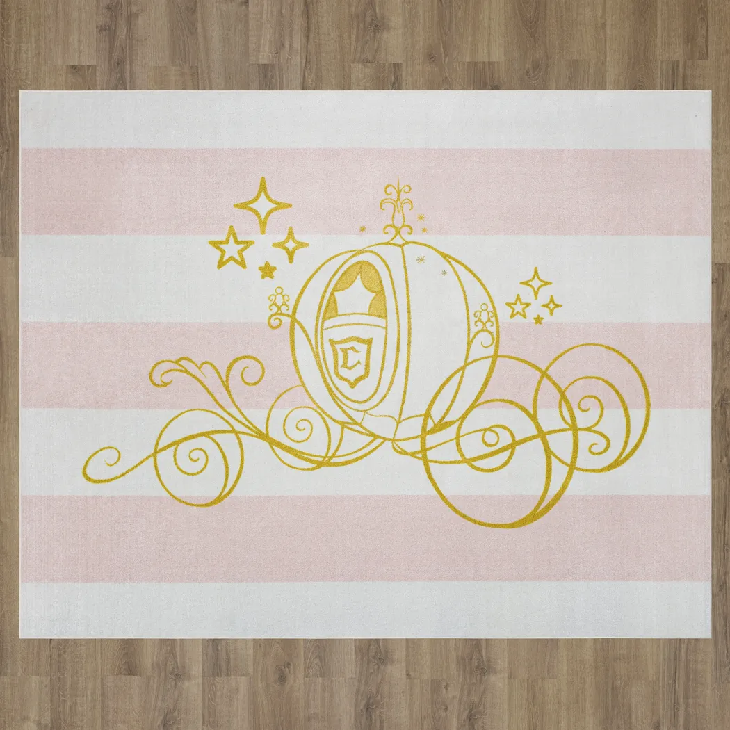 Disney Cinderella Carriage White Rug | Rooms to Go