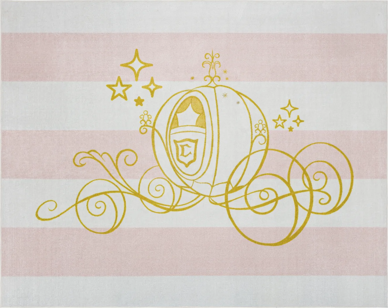 Disney Cinderella Carriage White Rug | Rooms to Go