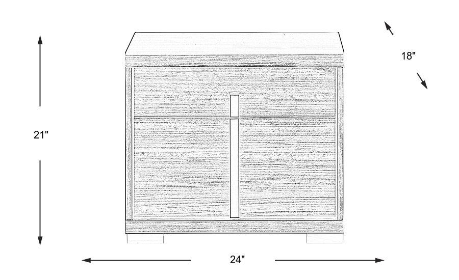 Luxe Point Blue Colors Nightstand | Rooms to Go