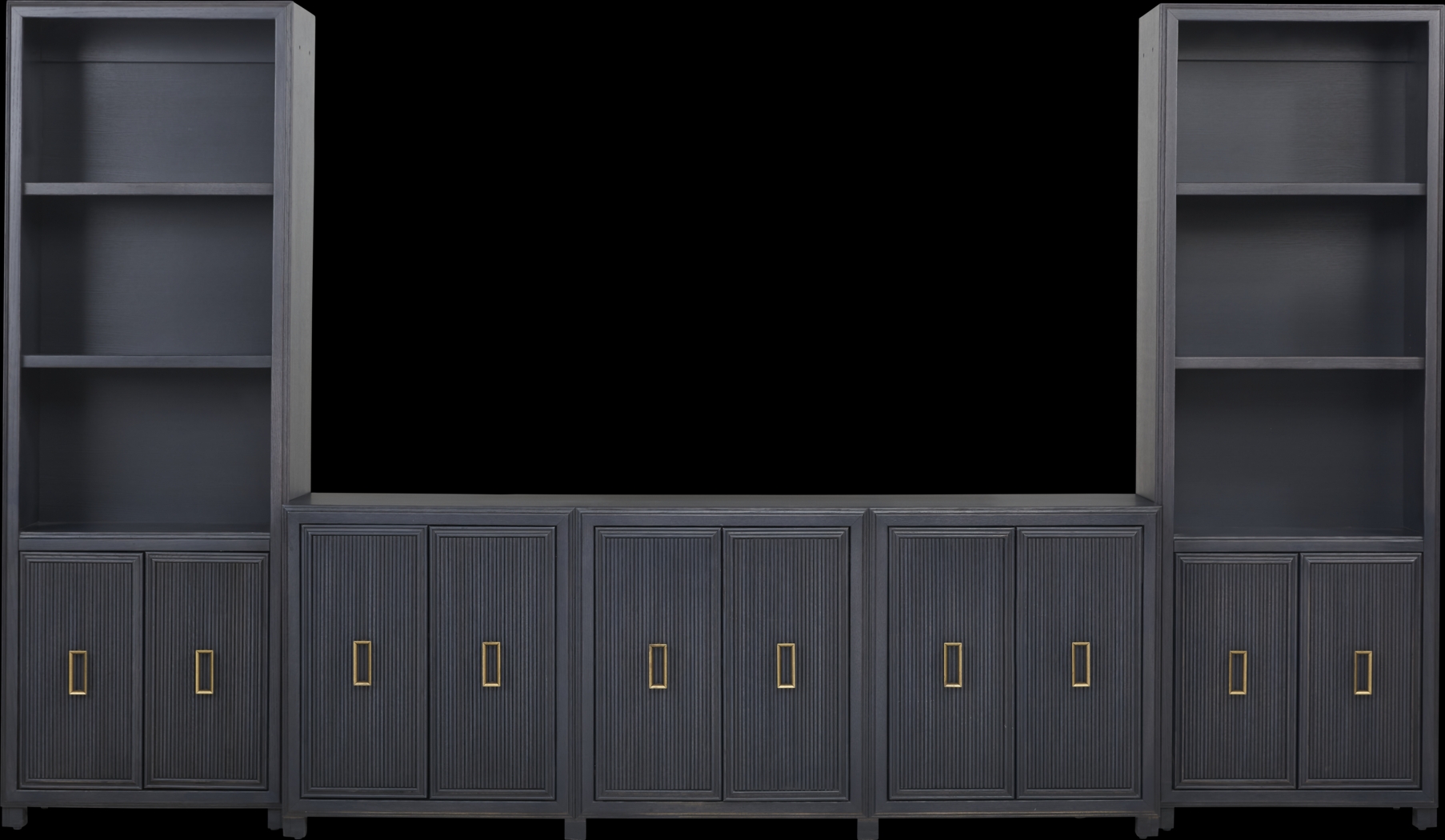 Manor Bridge Blue Colors 3 Pc Wall Unit With 83 in. Console | Rooms to Go