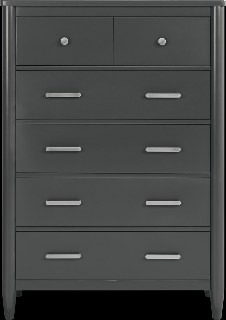 Modern Villa Iron Ore 5 Drawer Chest | Rooms to Go