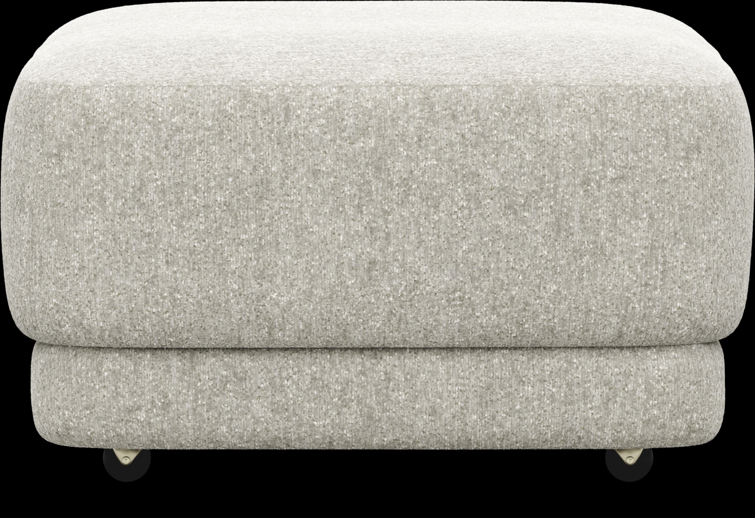 Drew & Jonathan Modularfour Ash Beige,Gray Chenille Fabric Bumper Ottoman | Rooms to Go