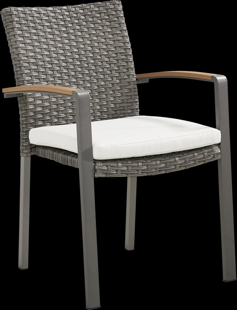 Randolph 5 Pc Gray Aluminum Outdoor Dining Set With Dining Table ...