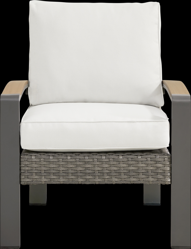 Randolph 4 Pc Gray Aluminum Outdoor Seating Set With Sofa, Club Chair ...