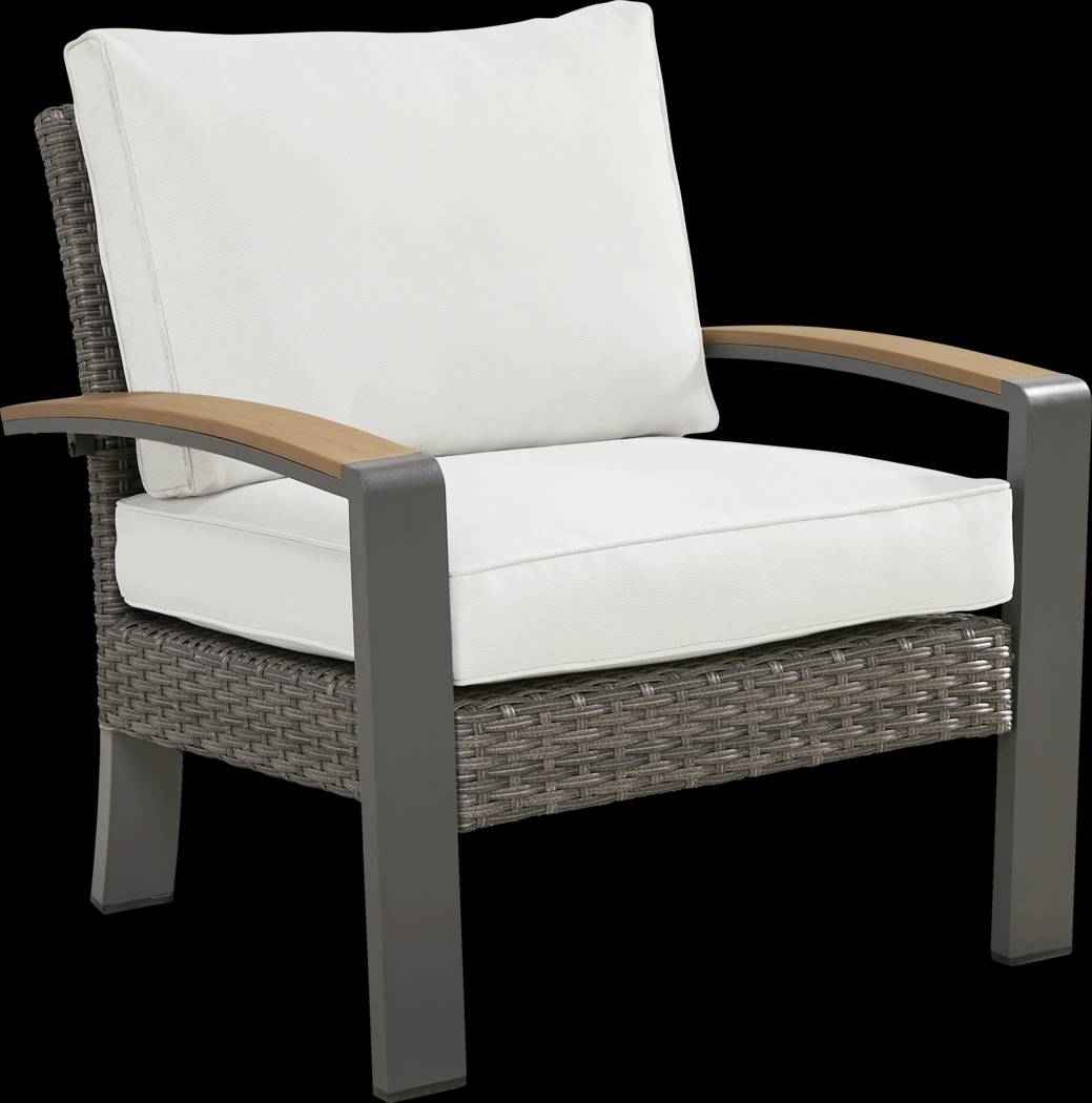 Randolph 4 Pc Gray Aluminum Outdoor Seating Set With Sofa, Club Chair ...