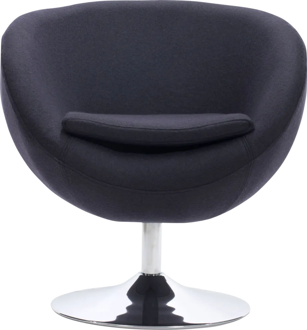 Satay Graphite Gray Polyester Fabric Swivel Accent Chair | Rooms to Go
