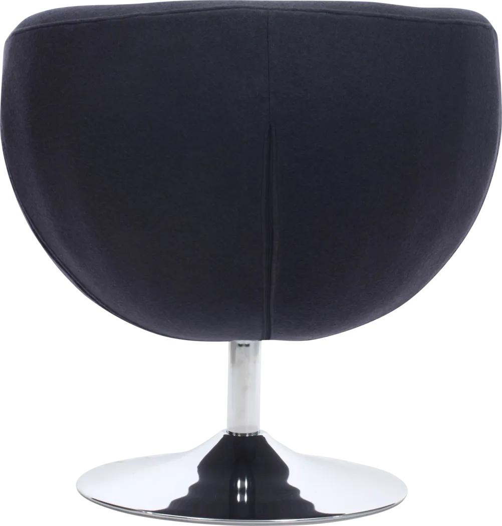 Satay Graphite Gray Polyester Fabric Swivel Accent Chair | Rooms to Go
