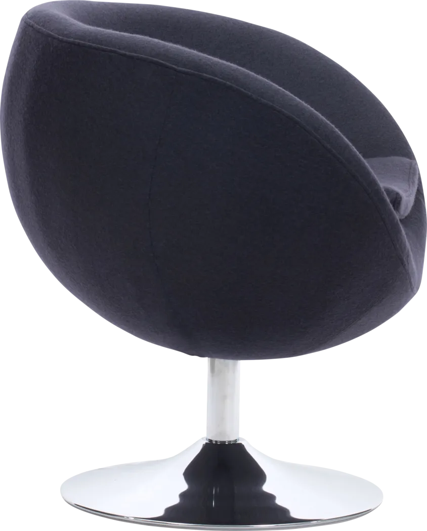Satay Graphite Gray Polyester Fabric Swivel Accent Chair | Rooms to Go