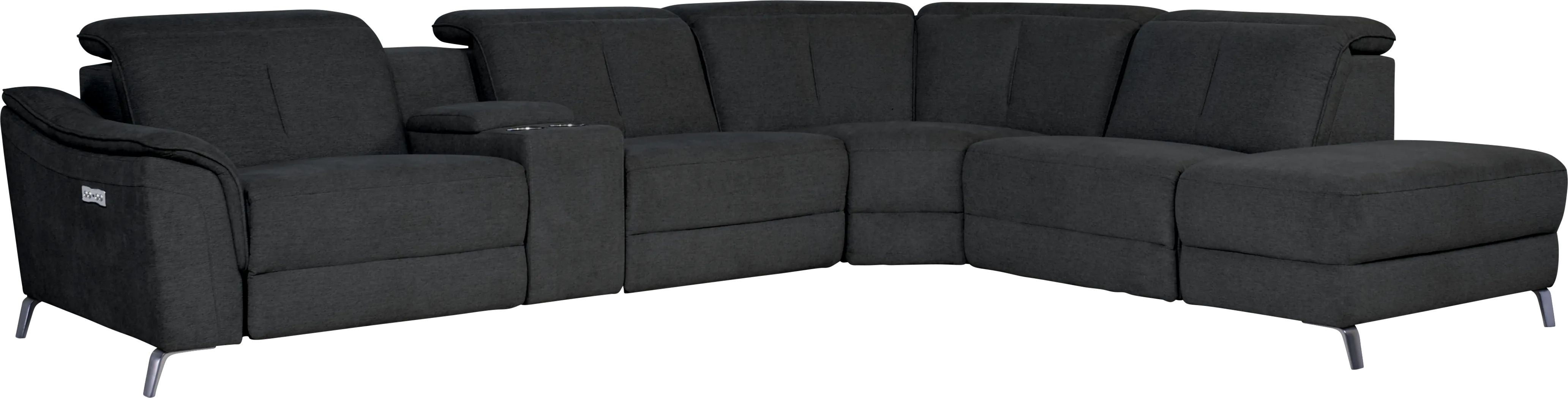 Sofia Vergara Turano Midnight Blue Textured 6 Pc Power Reclining ...