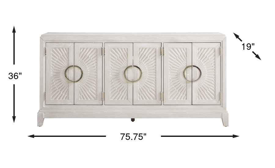 Sunside Way Sand Light Wood 76 In Console | Rooms to Go