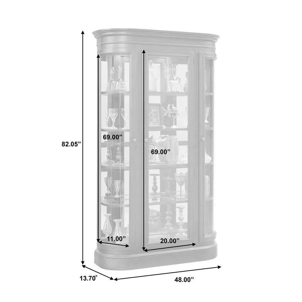 Trefney Brown Dark Wood Curio | Rooms to Go