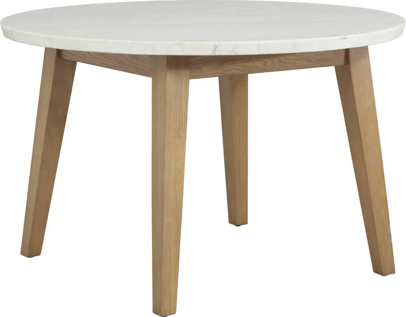 Viola 5 Pc Natural Light Wood Dining Room Set With Round Dining Table ...