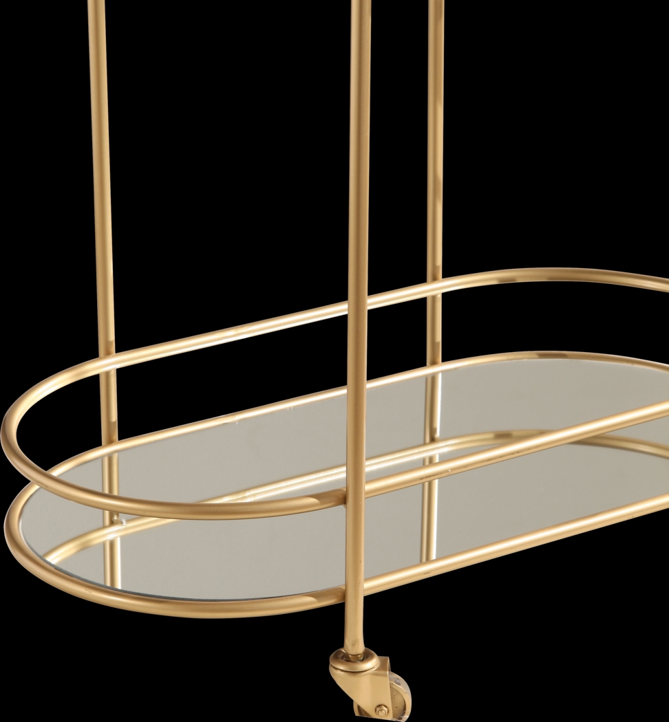 Viscount Gold Colors,Metal Bar Cart | Rooms to Go