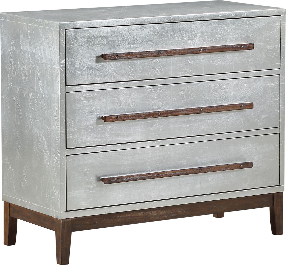 Verkley Silver Drawer Chest - Rooms To Go